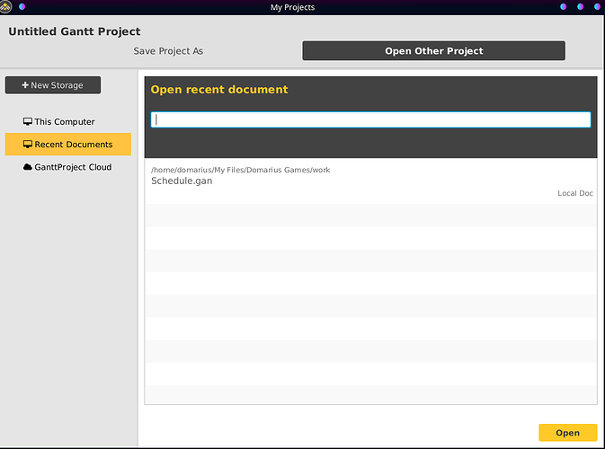 Project Open Is Broken On Manjaro KDE Linux GanttProject Desktop Support GanttProject Support