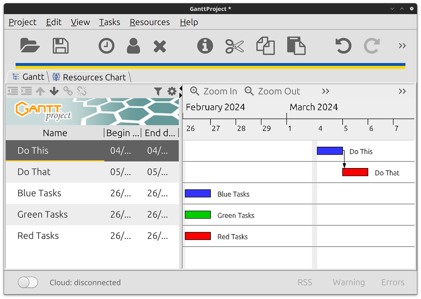 Adding legend to the chart - GanttProject Desktop Support ...