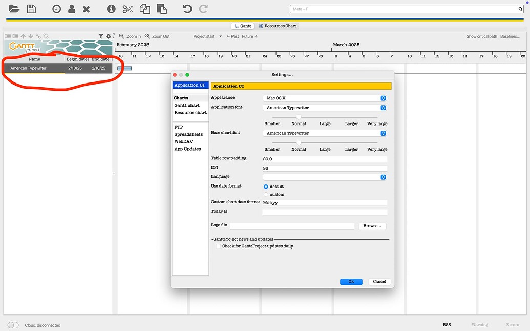 Changing The Font Used For Task Names - GanttProject Desktop Support - GanttProject Support