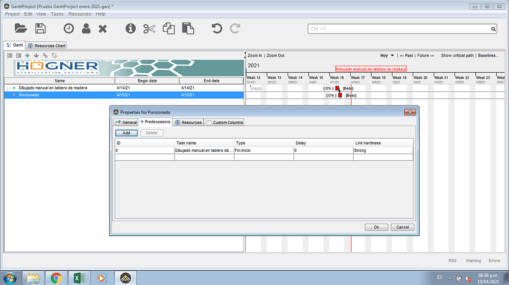 Can I Set The Width Of The Columns In The boxes GanttProject 