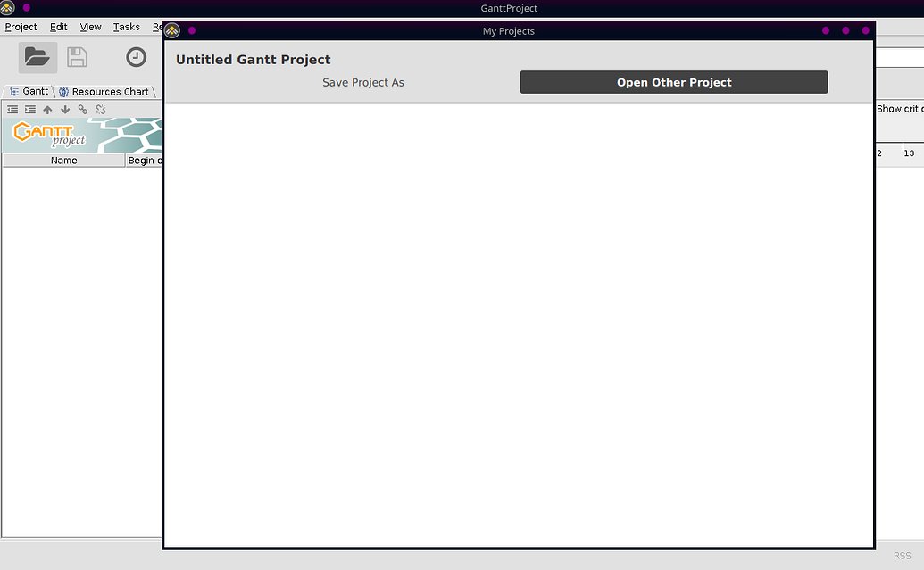 Project Open Is Broken On Manjaro Kde Linux Ganttproject Desktop Support Ganttproject Support